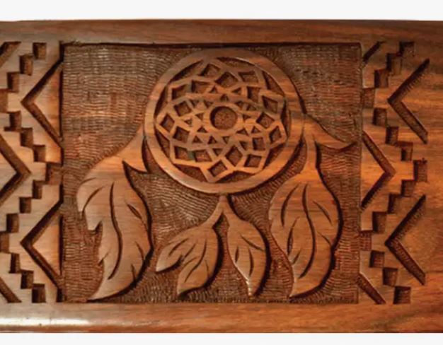 Dream Catcher Wood Carved Box | Enchantment Alley